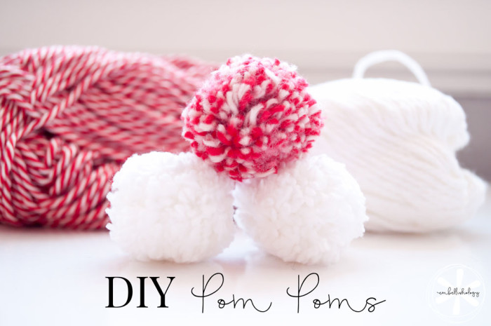 Easy DIY Yarn Pom Poms - embellish*ology